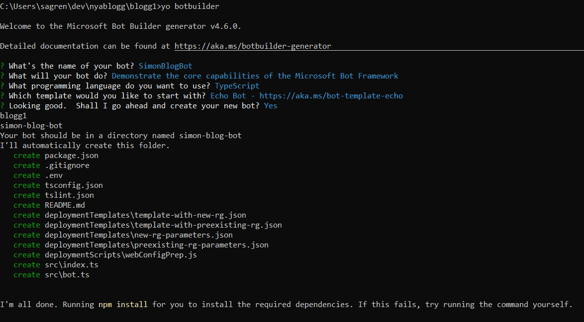 Bot Framework in Node.js - Let's begin (Part 1) | AgrenPoint Blog