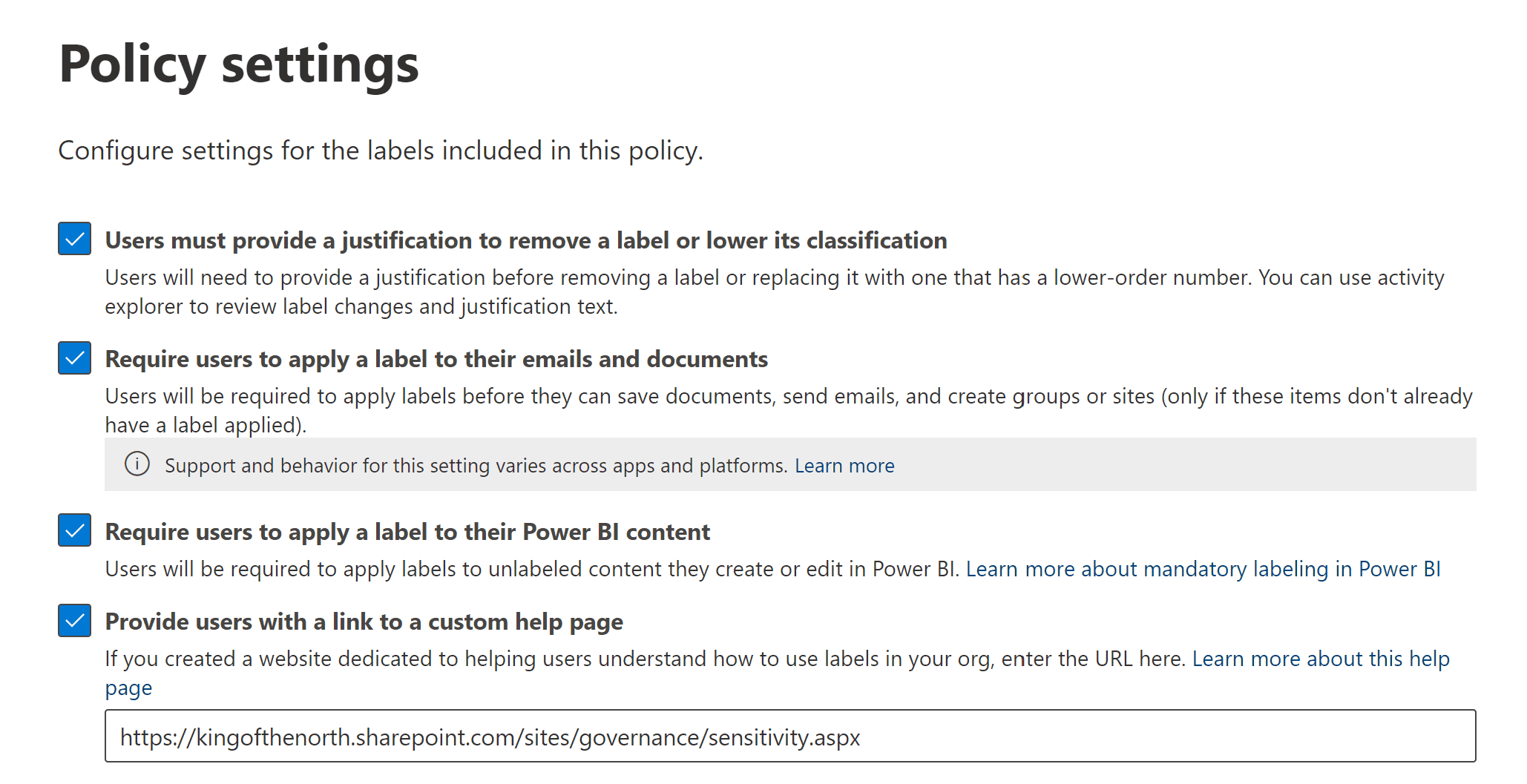 A learn more link for sensitivity labels | AgrenPoint Blog